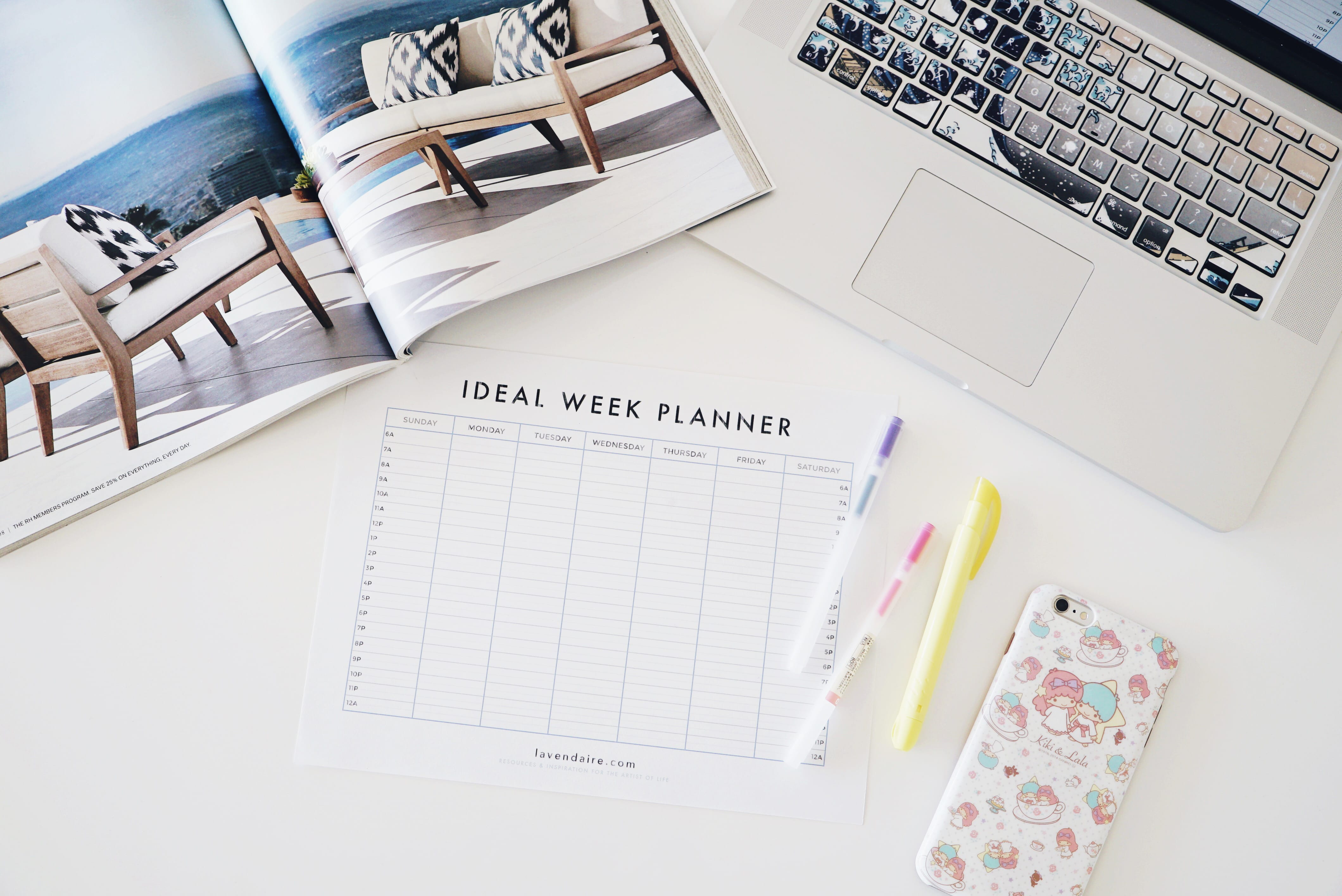 Ideal Week Planner - Lavendaire